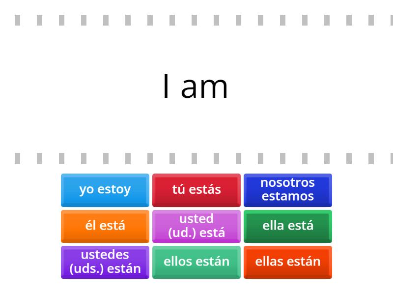 Estar verb conjugation - Find the match