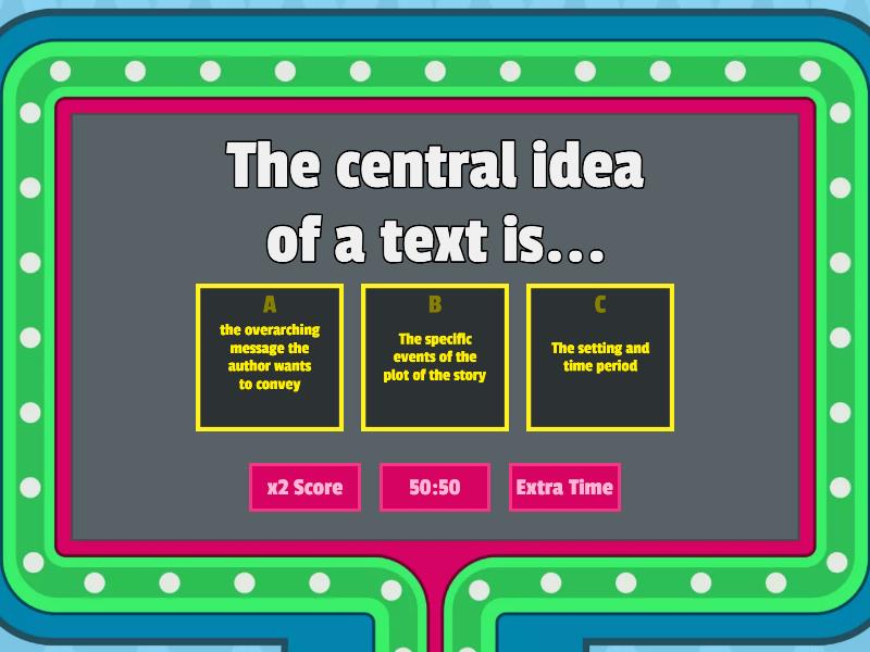 Literary Elements Review - Gameshow quiz