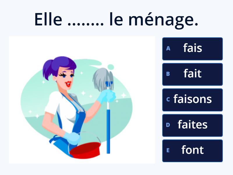 Le verbe faire - Quiz