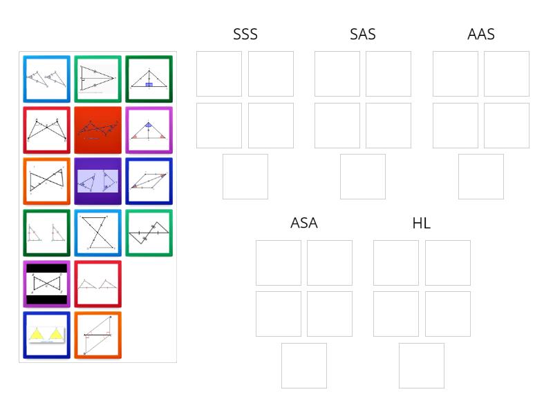 Congruent Triangles - Group sort