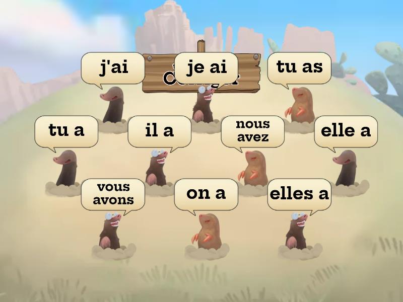 Hit all the correct avoir verbs - Whack-a-mole