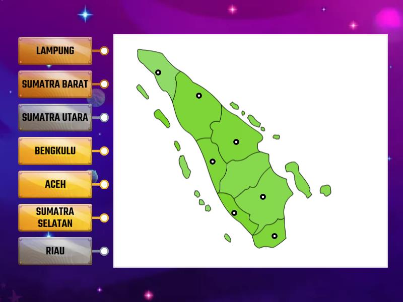 PETA BUTA PULAU SUMATRA - Labelled diagram