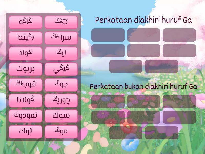 Suku Kata Terbuka Huruf Ga (Jawi Tahun 3) - Group sort