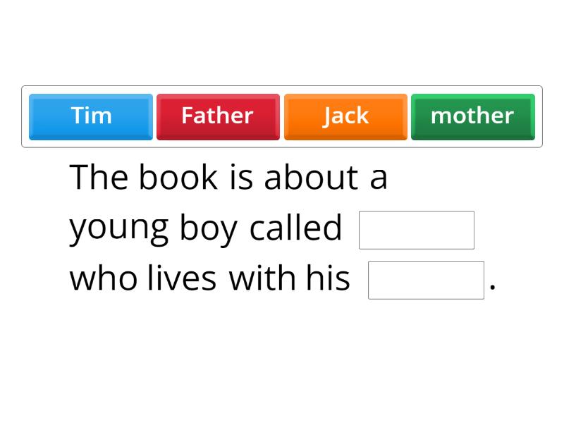 ESL P5 reading - Jack and the Beanstalk summary - Complete the sentence