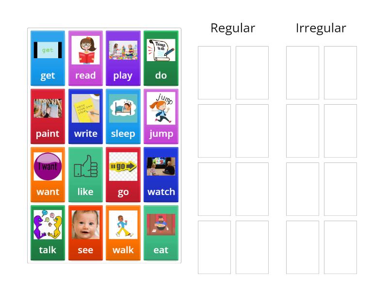 Past Simple - Regular or Irregular Verb? - Group sort