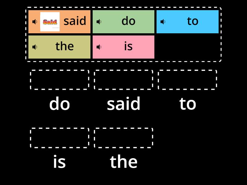 UFLI Heart Words Set 1 - Match up