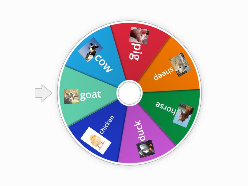 Farm Animals - Spin the wheel