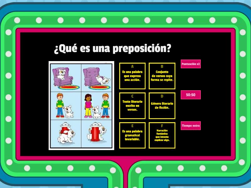 PREPOSICIONES - Gameshow quiz
