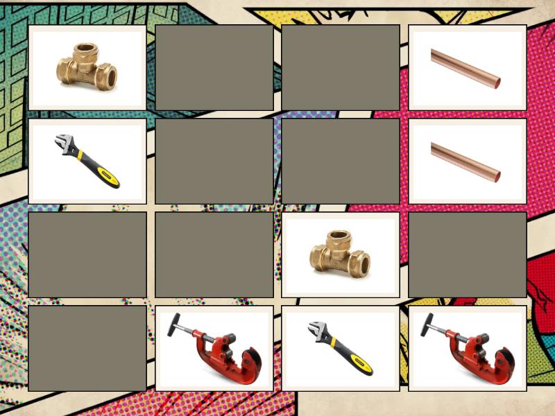 Plumbing Memory Game - Matching pairs