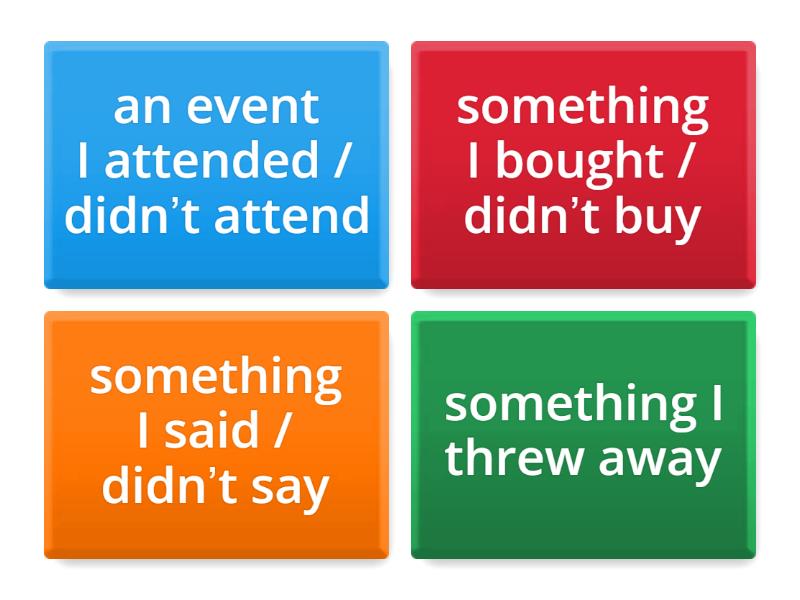 Regrets - Starting Point - Flip tiles