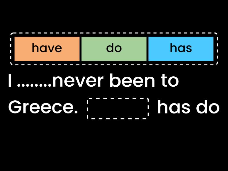 present perfect - Complete the sentence