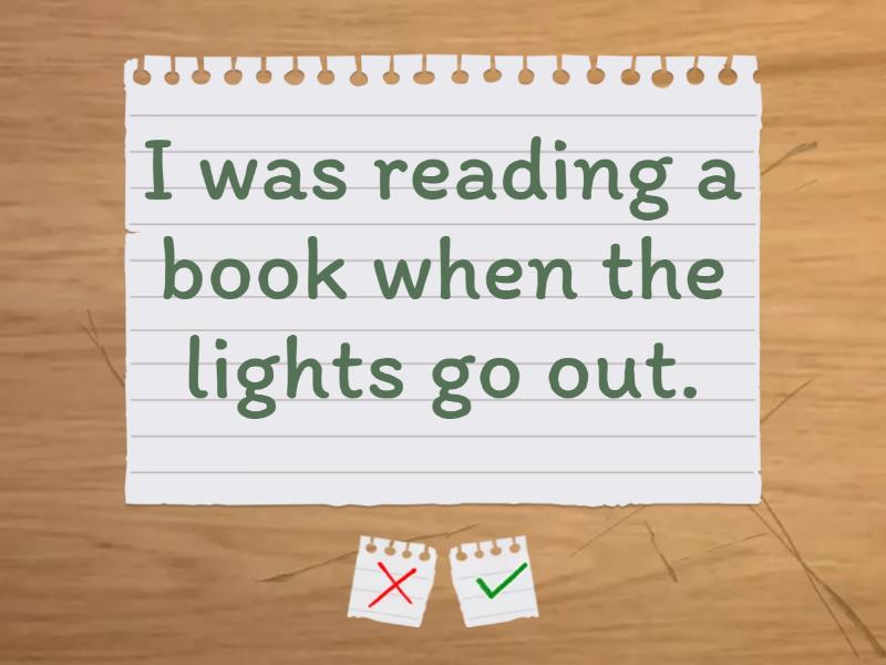 Find a mistake (Past Continuous) - Flash cards