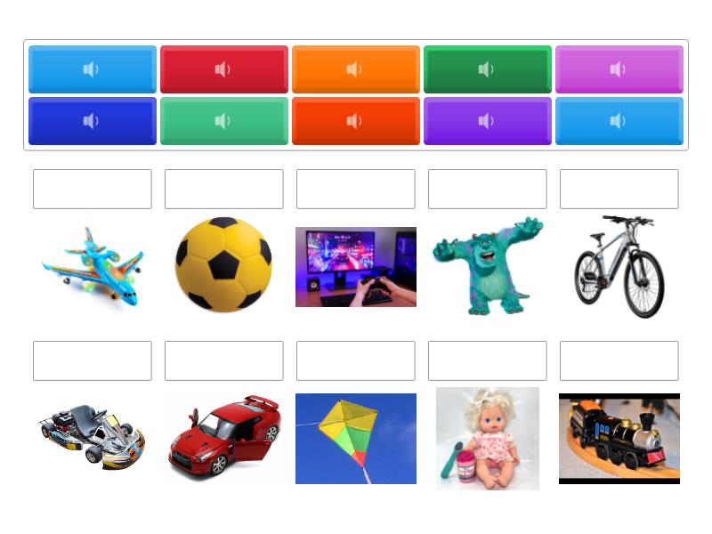 Let's play (toys) 1st Grade - Match up