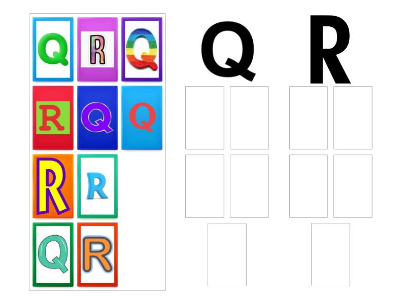 Sorting Letter Q and R - Group sort