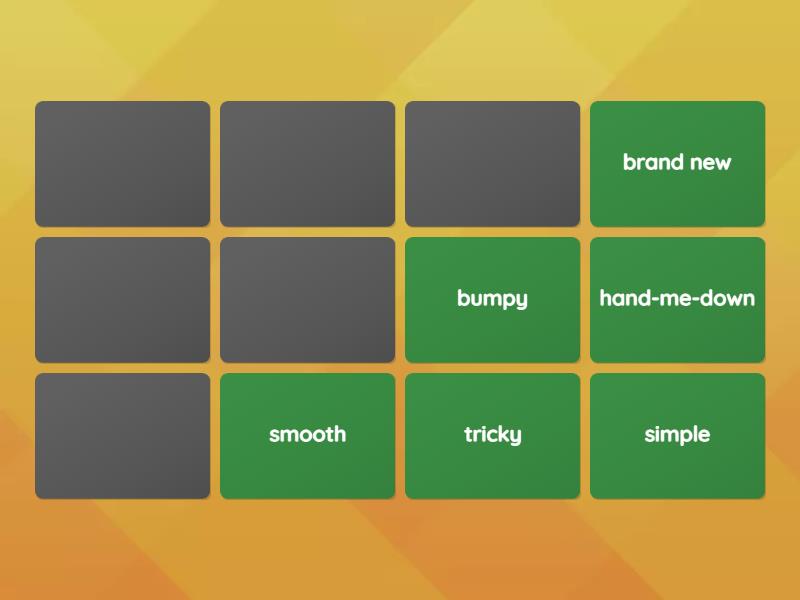 find th oppisite - Matching pairs