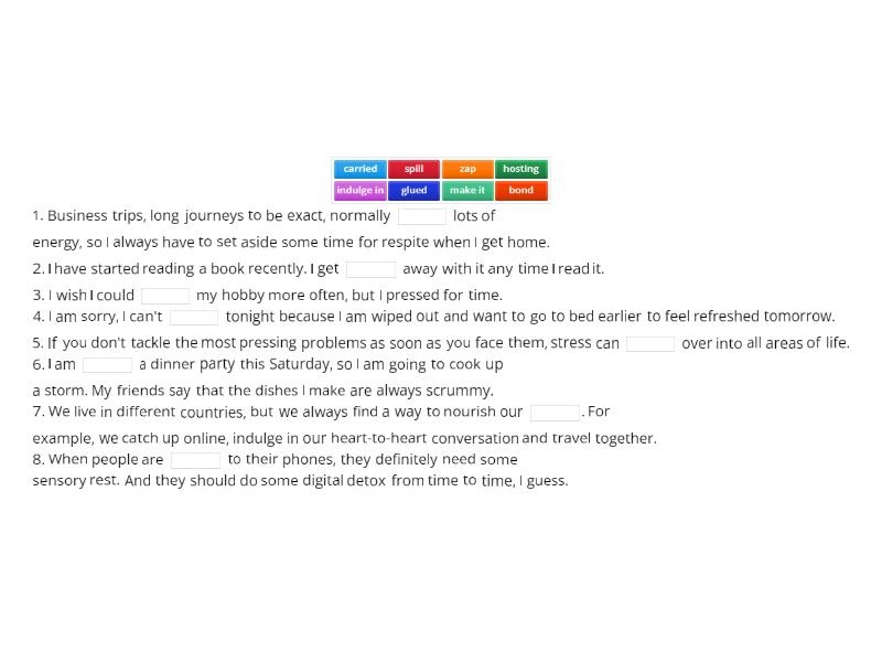 7 types of rest h/w 2.1 - Complete the sentence