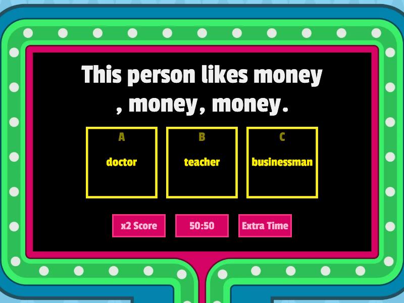 WHAT´S THE JOB? read the definition and choose the right answer ...