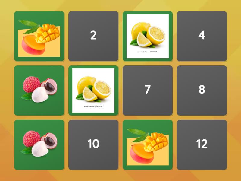 Fruits 2 - Matching pairs