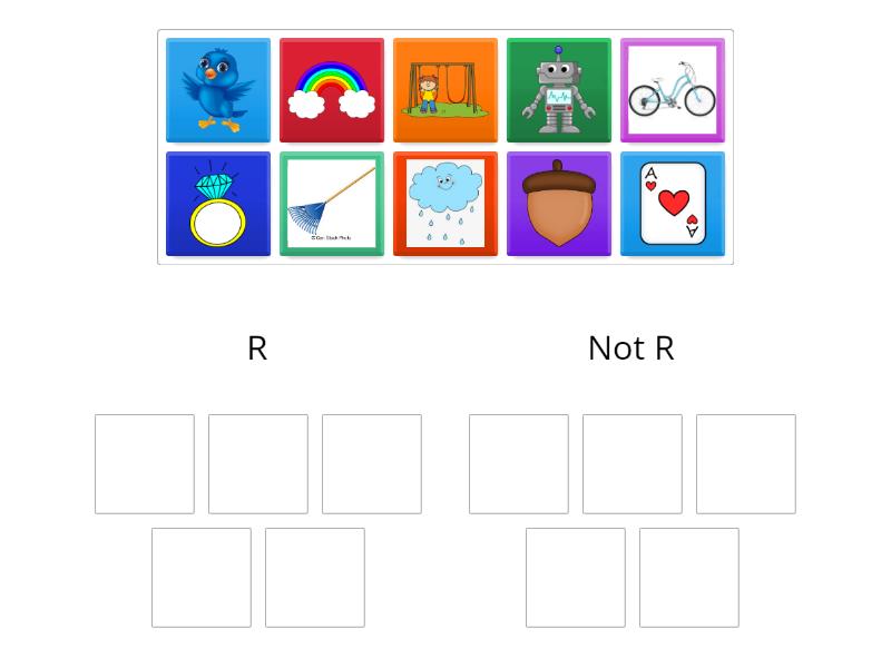 Sorting Rr Letter Sounds - Ordenar por grupo