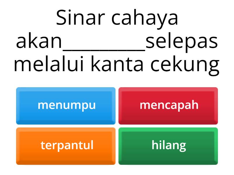 Pembentukan Imej oleh kanta dan cermin - Quiz