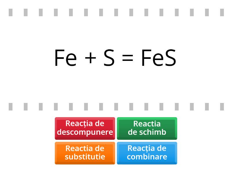 TIPURI DE REACTII CHIMICE - Find the match