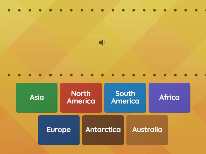 Continents (sounds) - Find the match