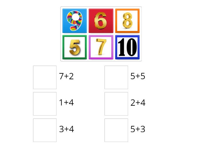 numbers riddle - Match up