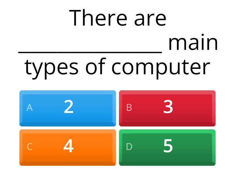 Types of computer - Quiz