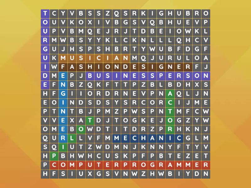 PP4 (Vocab Review) - Wordsearch