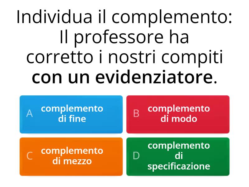 Analisi logica - Quiz