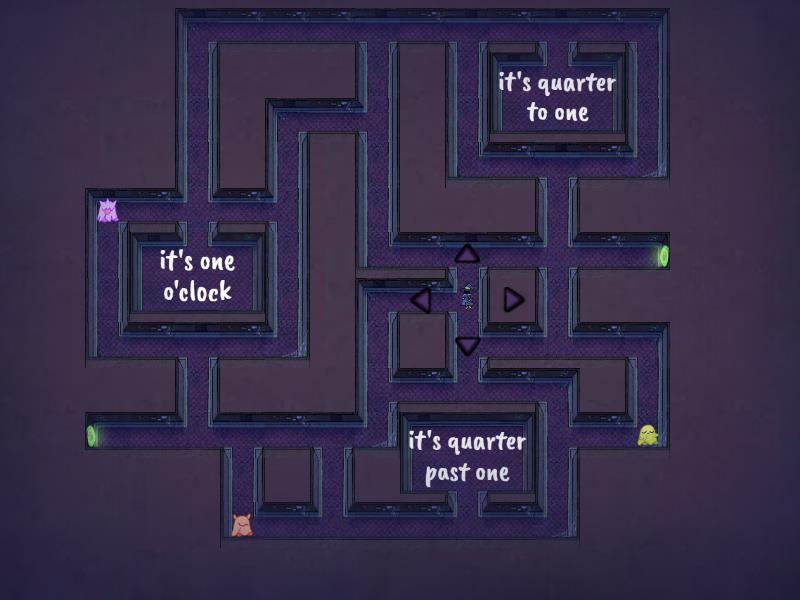 telling the time - quiz - Maze chase