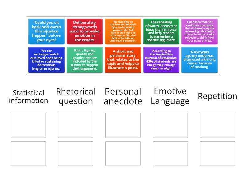 Persuasive Techniques - Group sort
