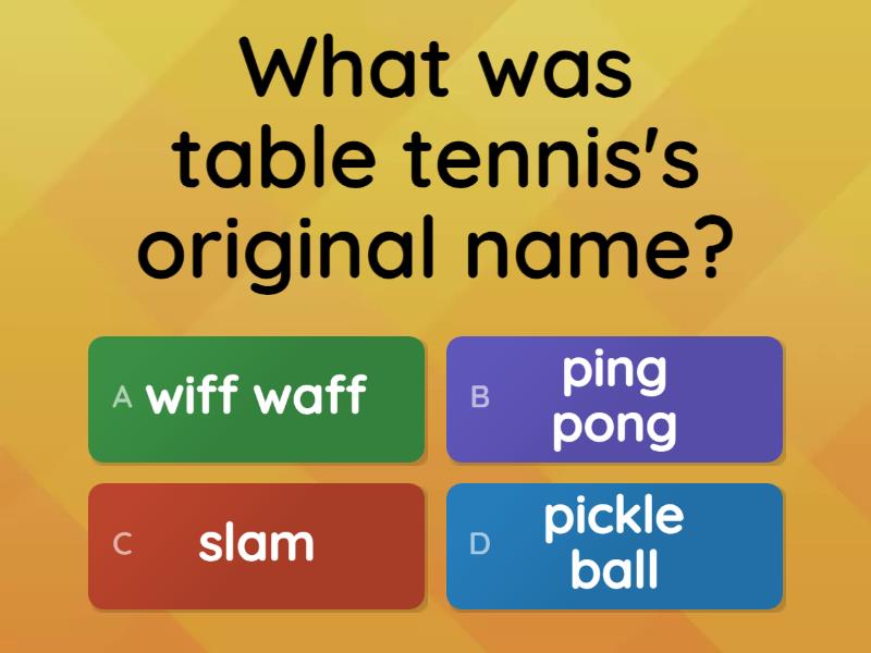 Table tennis - Quiz