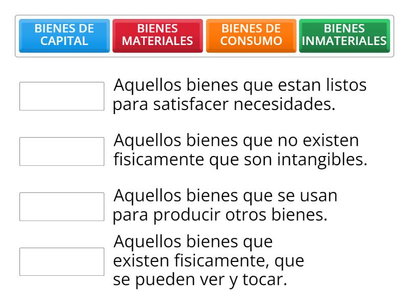 BIENES Y SU CLASIFICACIÓN - Match up