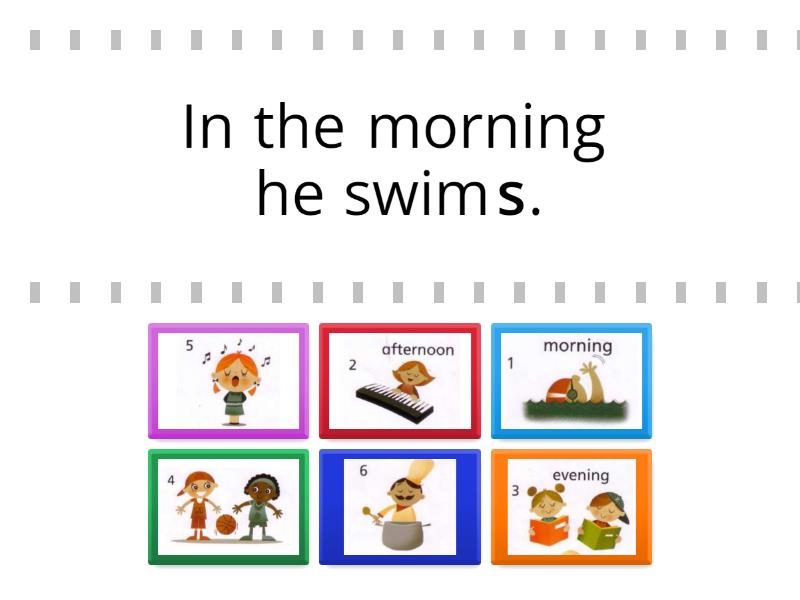 EW2 Unit 5 p.60 Present Simple (affirmative) - Find the match
