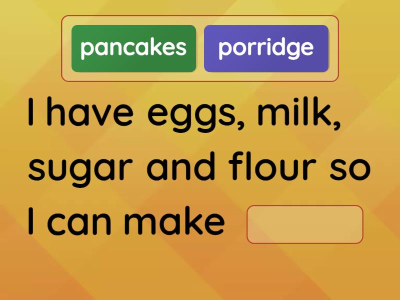 Food - Complete the sentence