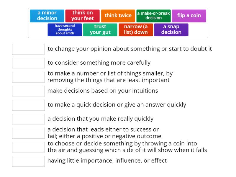 How to make faster decisions - Une las parejas