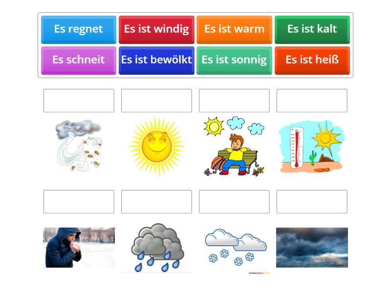 Wie ist das Wetter heute? - Match up