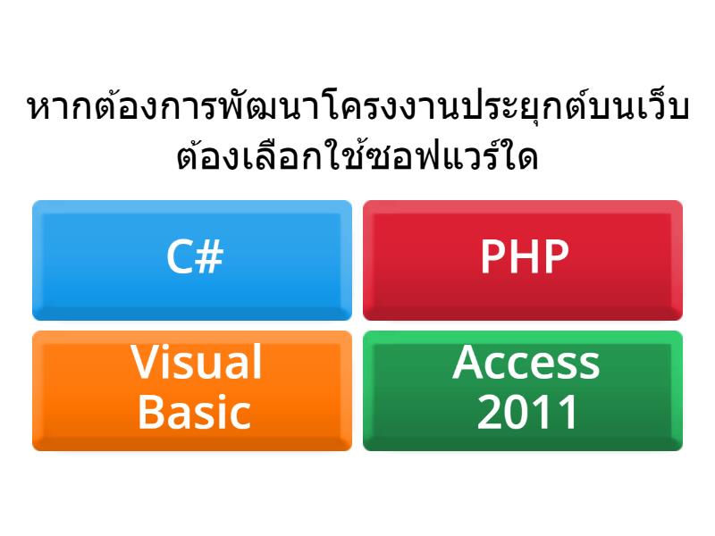 การพัฒนาโตรงงานทางด้านเทคโนโลยีสารสนเทศด้วยวงจรการพัฒนาระบบ(SDLC) - Quiz