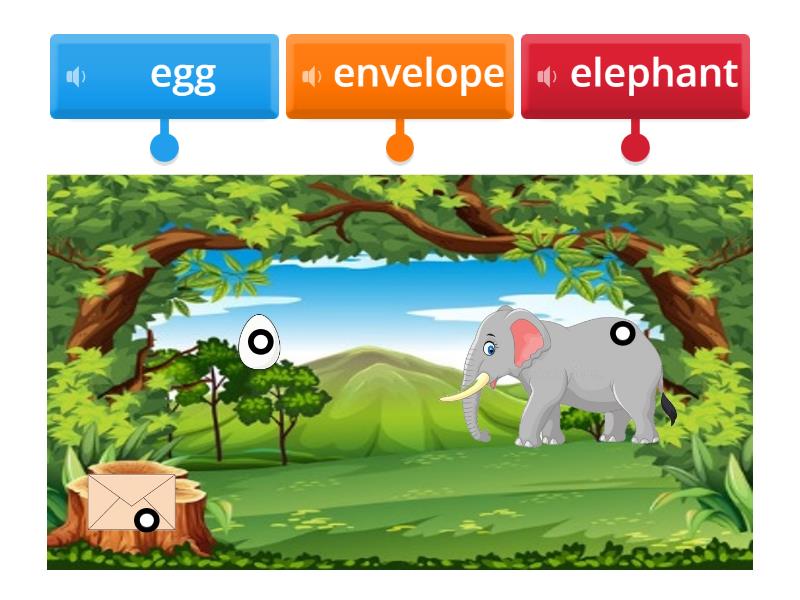 Letter Ee - Labelled diagram