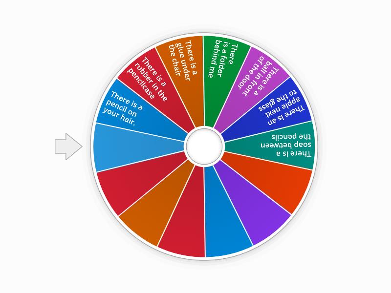 Prepositions of place - Spin the wheel