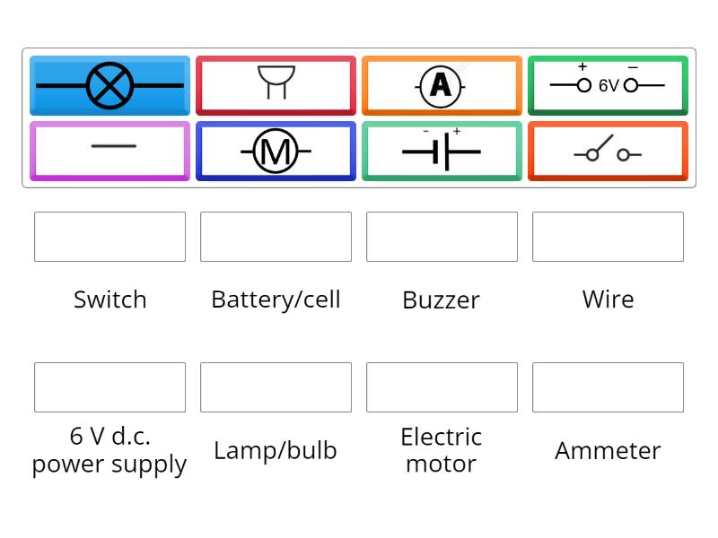Electricity electric symbols - Match up