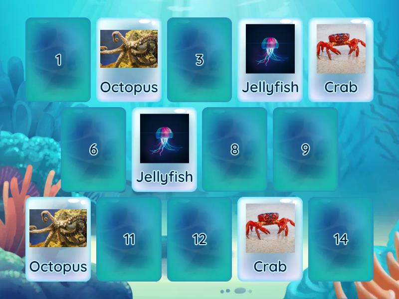 Memory Ocean Animals - Parejas