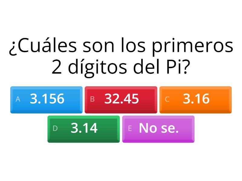 Juego del PI - Cuestionario