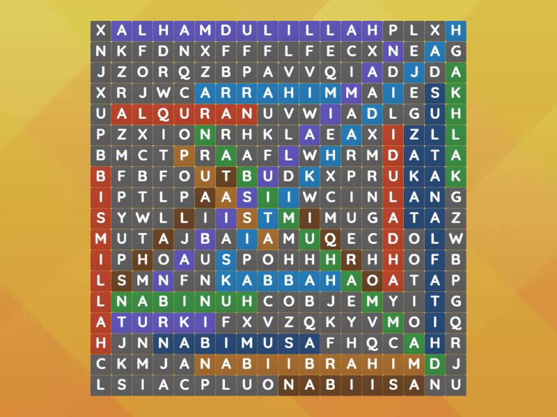 Teka teki silang islami PART II - Wordsearch