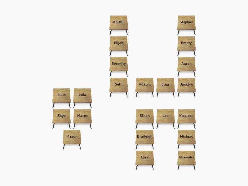 homeroom seating - Seating plan