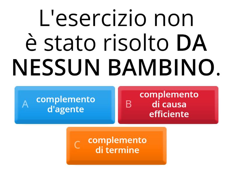 COMPLEMENTI - Quiz