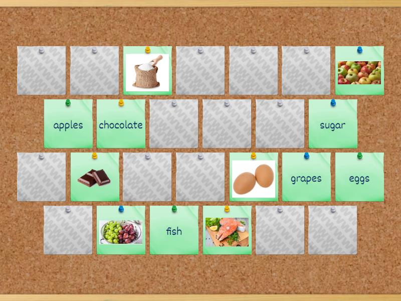 Match the Foods - Matching pairs
