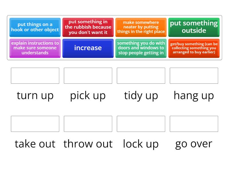 1C Phrasal verbs - Match up