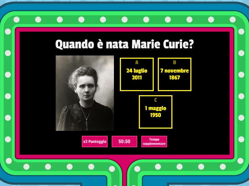 Marie Curie - Gameshow quiz